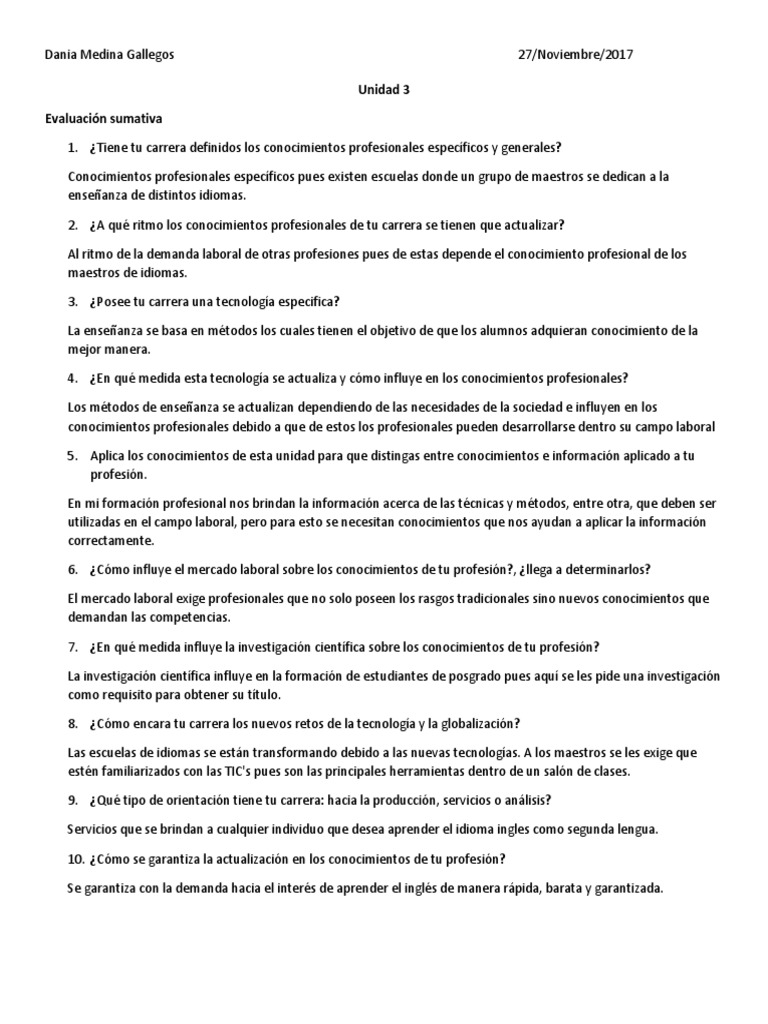 Unidad 3 Contexto | PDF | Maestros | Conocimiento