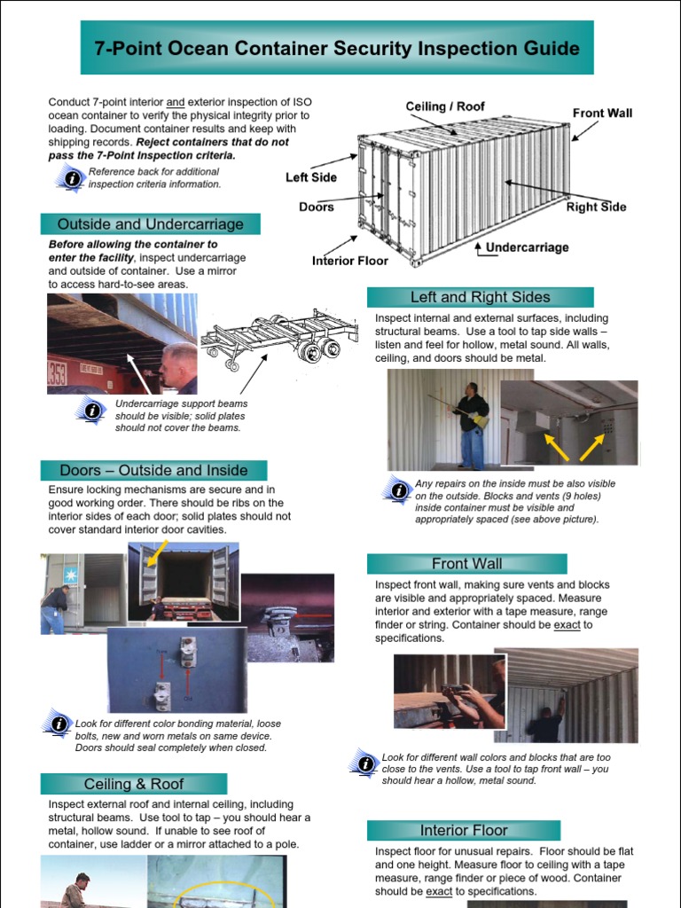 7-Point Ocean Container Security Inspection Guide | PDF | Door | Wall