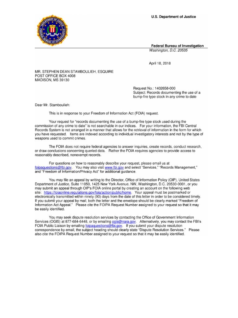 Foia FBI Denial | PDF