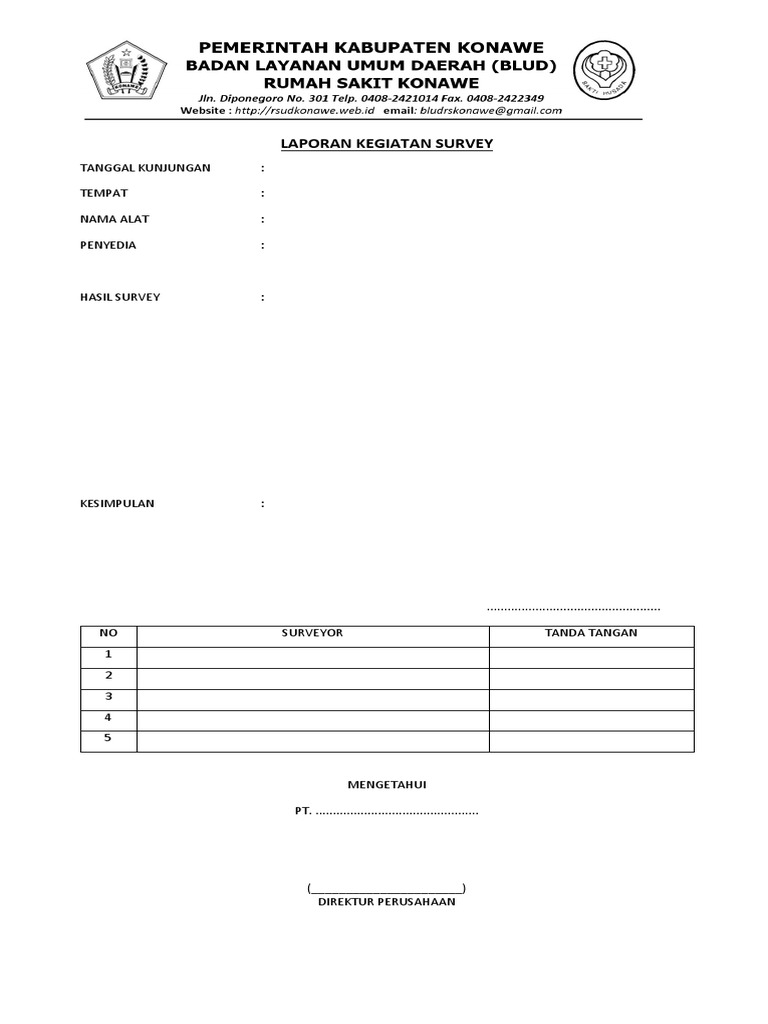 Format Kunjungan Kerja | PDF