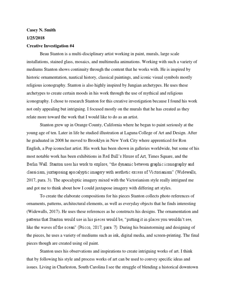 Creative Investigation | PDF | Mural | Paintings