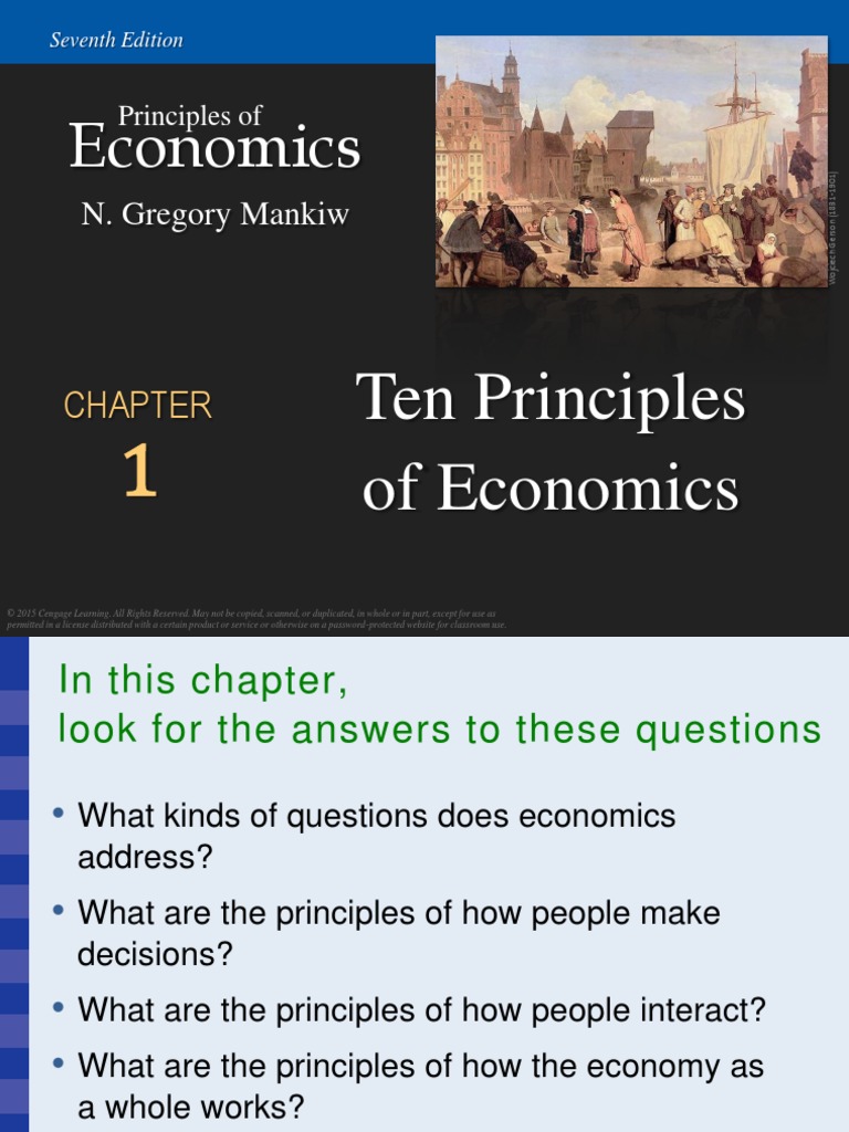 Princ-Ch01-Presentation7e (1) Economics Chap1 | PDF | Inflation | Market (Economics)