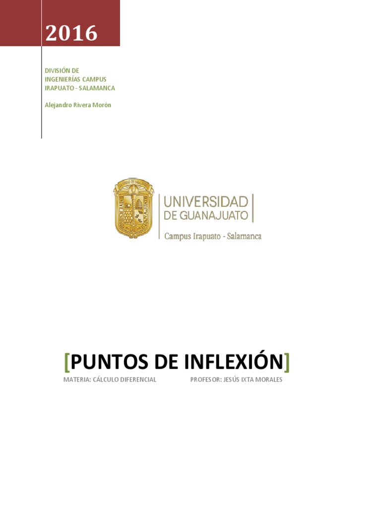 Cálculo de Puntos de Inflexión | PDF