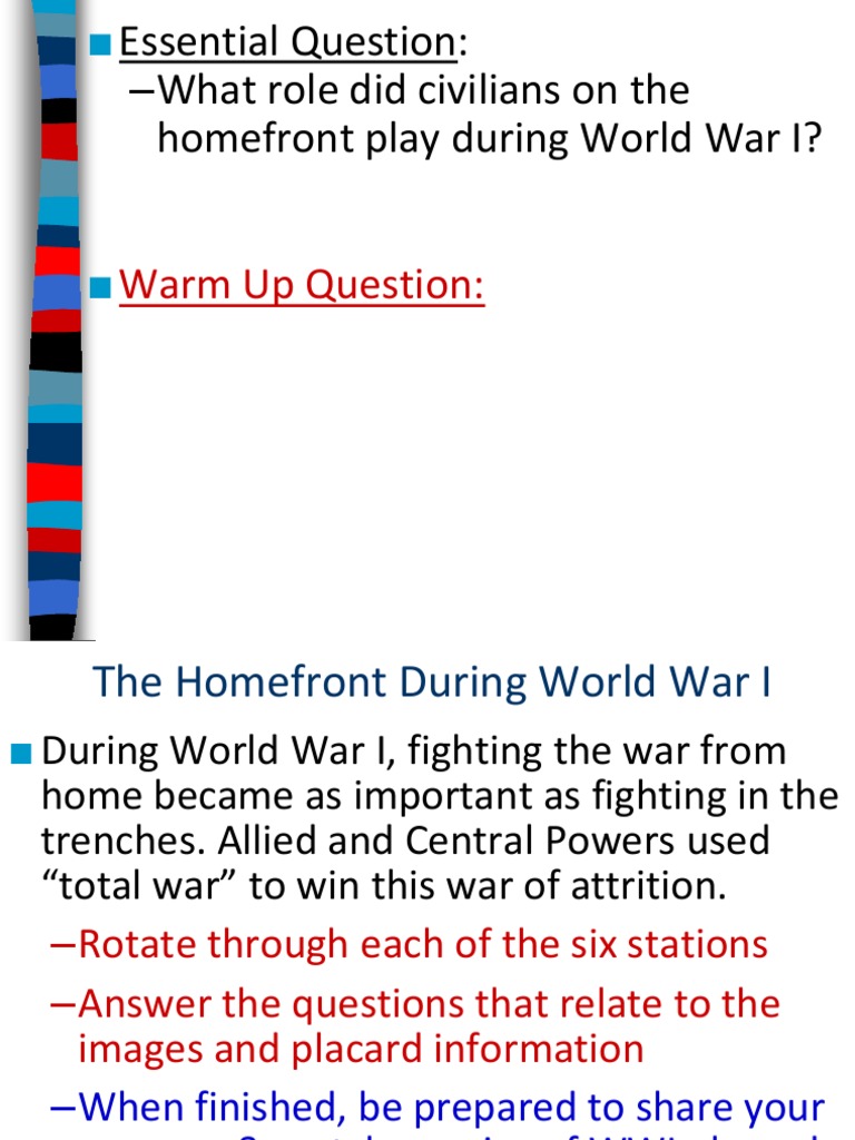 Total War On The Homefront in Wwi 1 | Download Free PDF | World War I ...