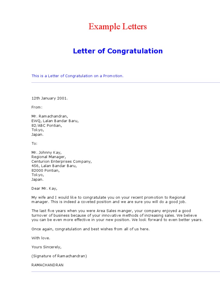 Example Letters (English) | PDF | Cooking, Food & Wine | Language Arts ...