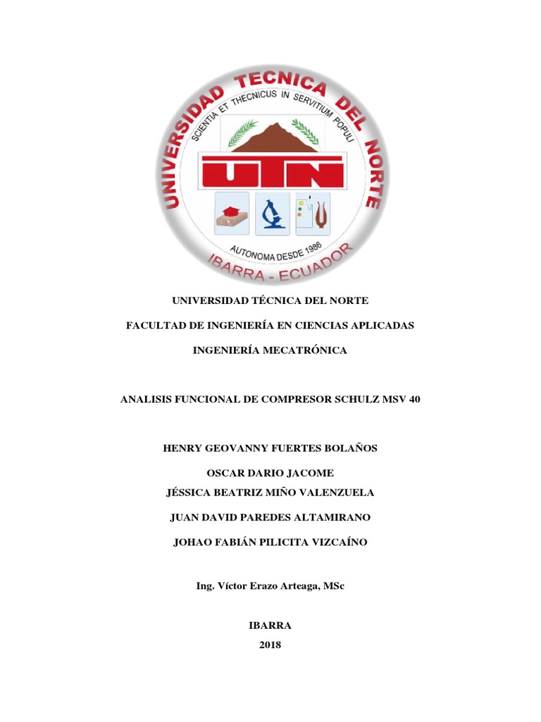 Analisis Funcional de Compresor Schulz MSV 40 | PDF