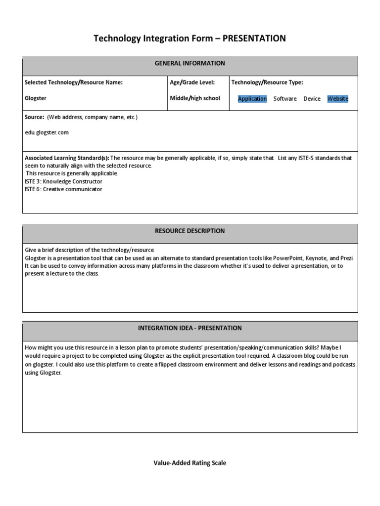 Technology Integration Template-Presentation | Download Free PDF ...