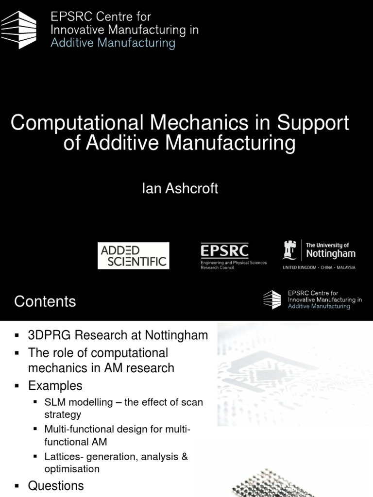 Ian Ashcroft | PDF | 3 D Printing | Stress (Mechanics)