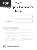 Year 7 Geography - Place and Liveability Homework Booklet | PDF | Earth ...