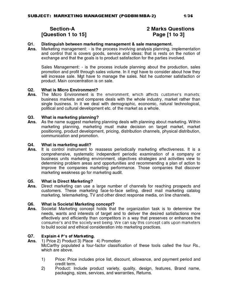 Section-A 2 Marks Questions (Question 1 To 15) Page (1 To 3) | PDF ...