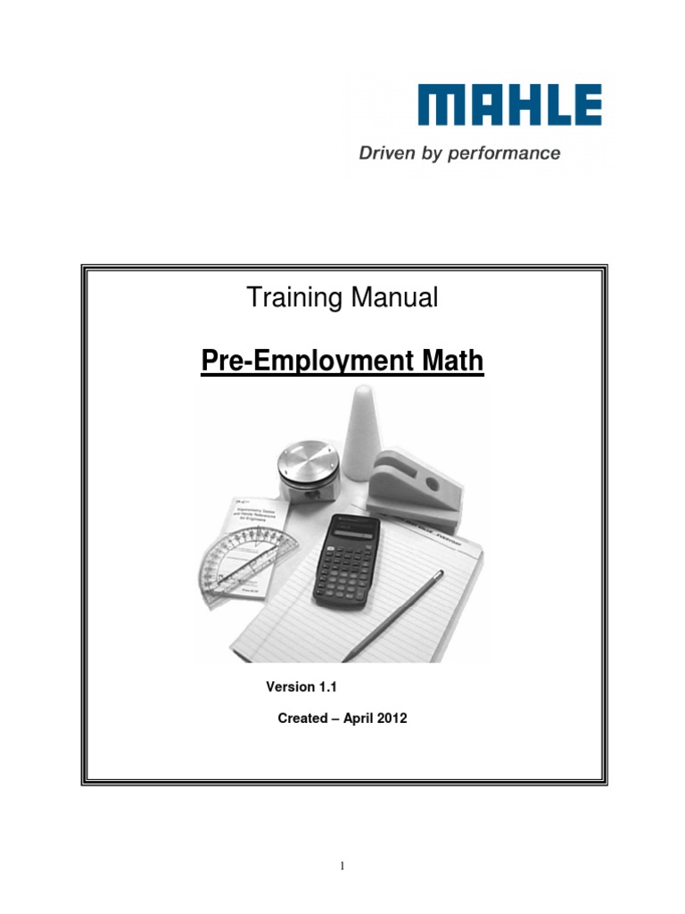 Pre Employment Math Morristown | PDF | Fraction (Mathematics ...