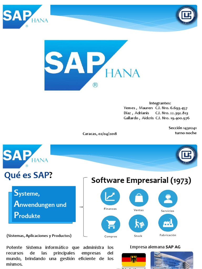 Sap Hana Exposición | Descargar gratis PDF | Sap Se | Informática