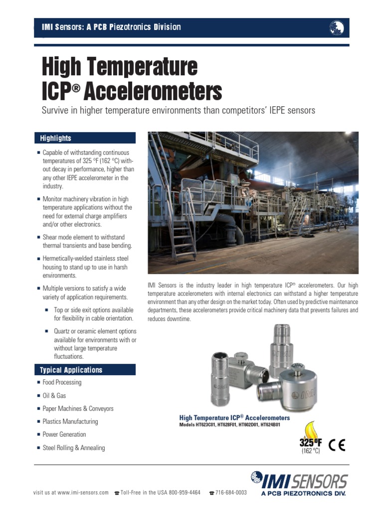 IMI Hightemp ICP LowRes | PDF | Accelerometer | Hertz