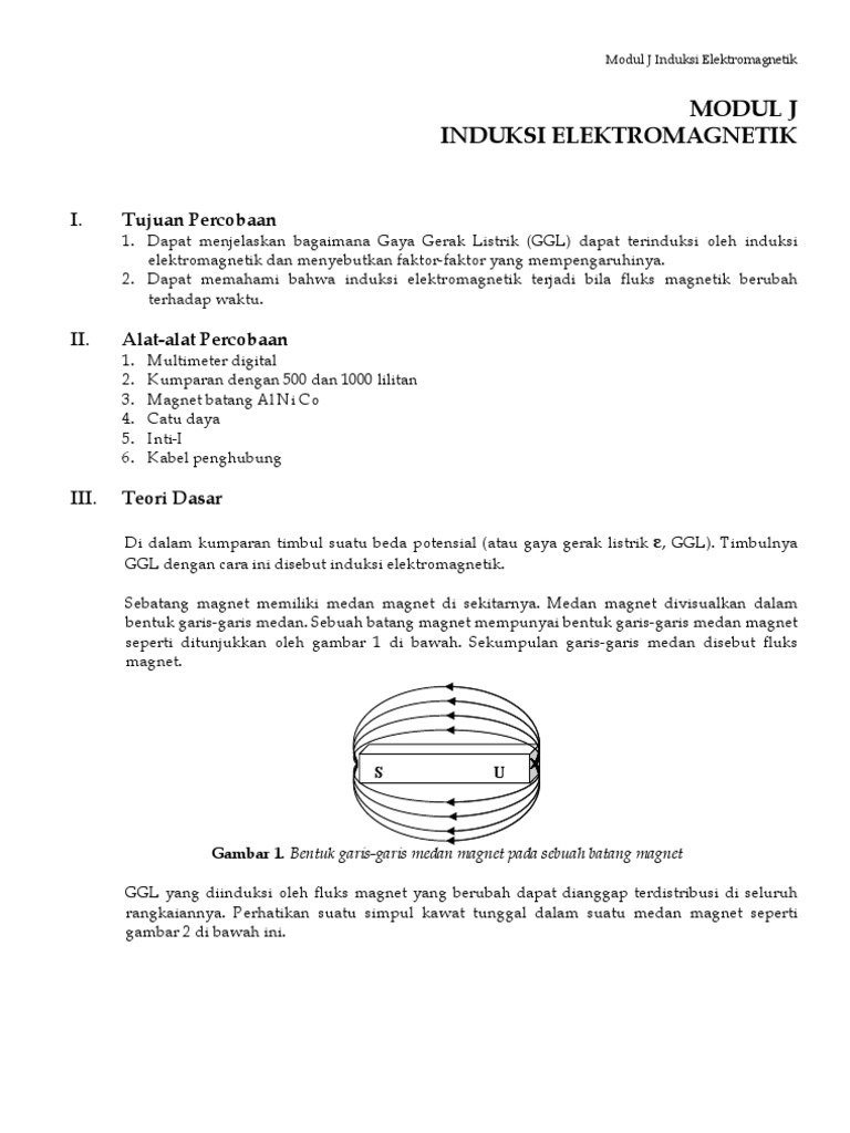 Modul J Induksi Elektromagnetik | PDF