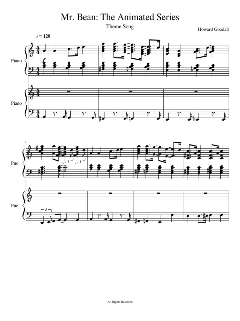 Mr. Bean The Animated Series - Theme Song PDF | PDF | Leisure