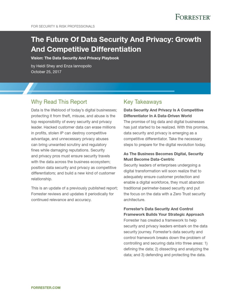 Forrester Data Security Report Imperva Reprint | PDF | Computer ...