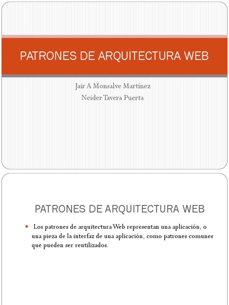 Patrones de Arquitectura Web | PDF | Servidor web | Internet y web