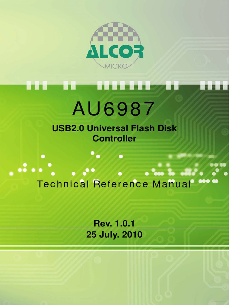 DataSheet - AU6987 (Alcor Micro) | PDF | Flash Memory | Usb