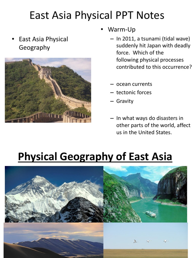 East Asia Physical Geography Overview | PDF | Mountains | Plateau