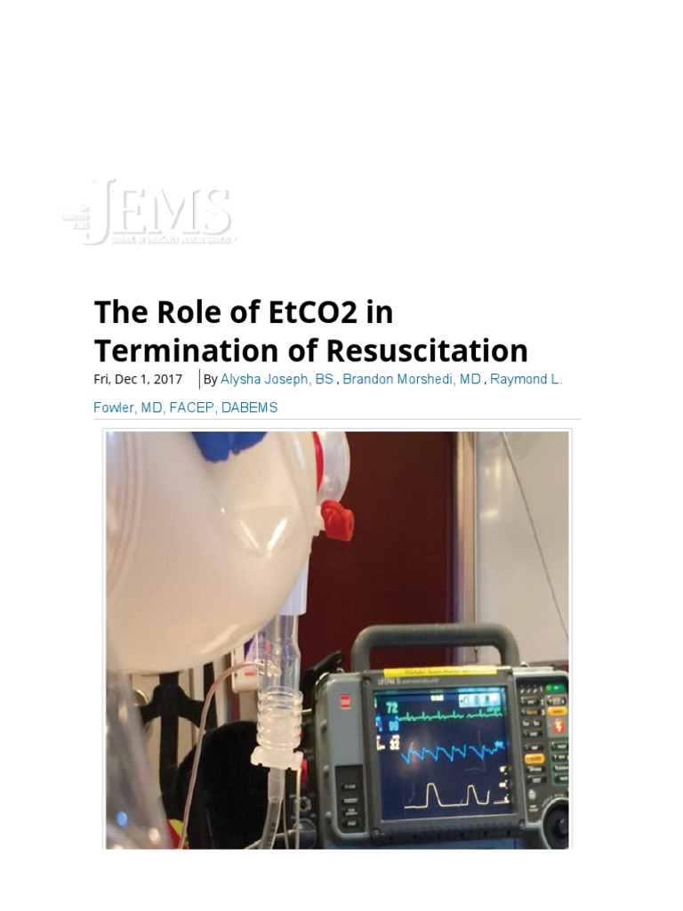EtCO2 in Termination of CPR | PDF | Cardiopulmonary Resuscitation ...