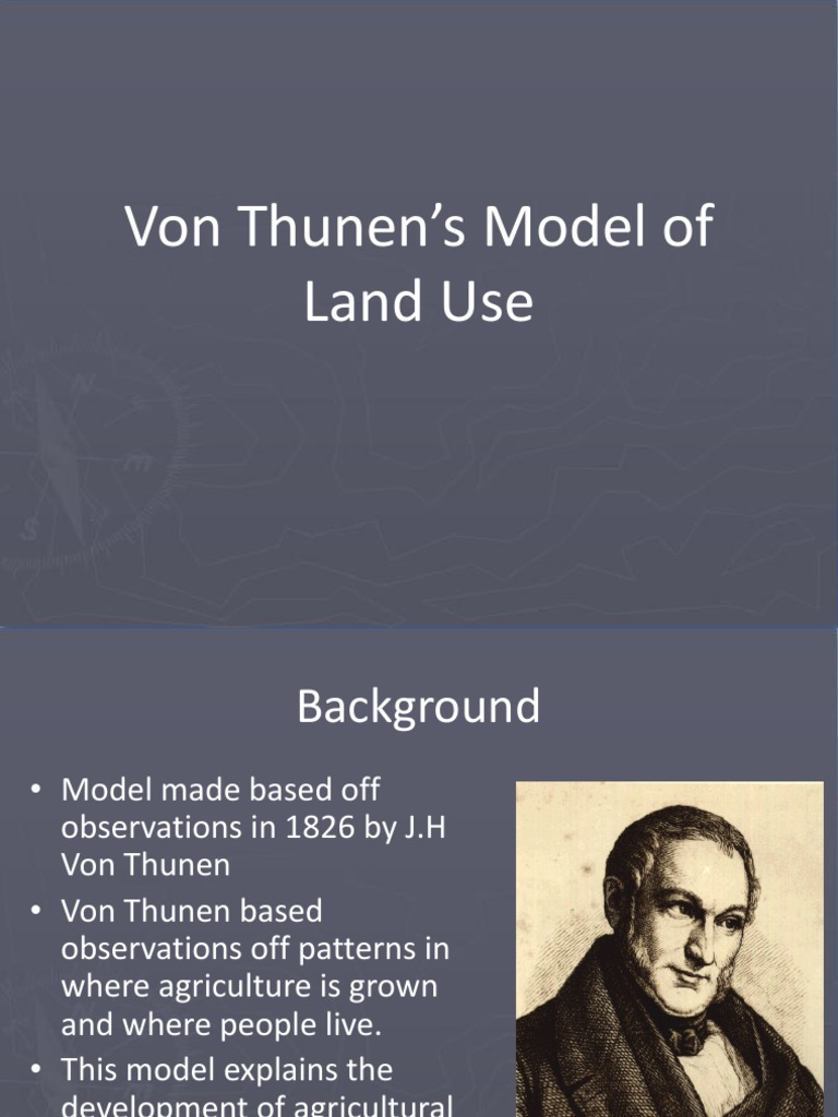 Von Thunens Model of Land Use 1 | PDF | Agriculture | Food And Drink