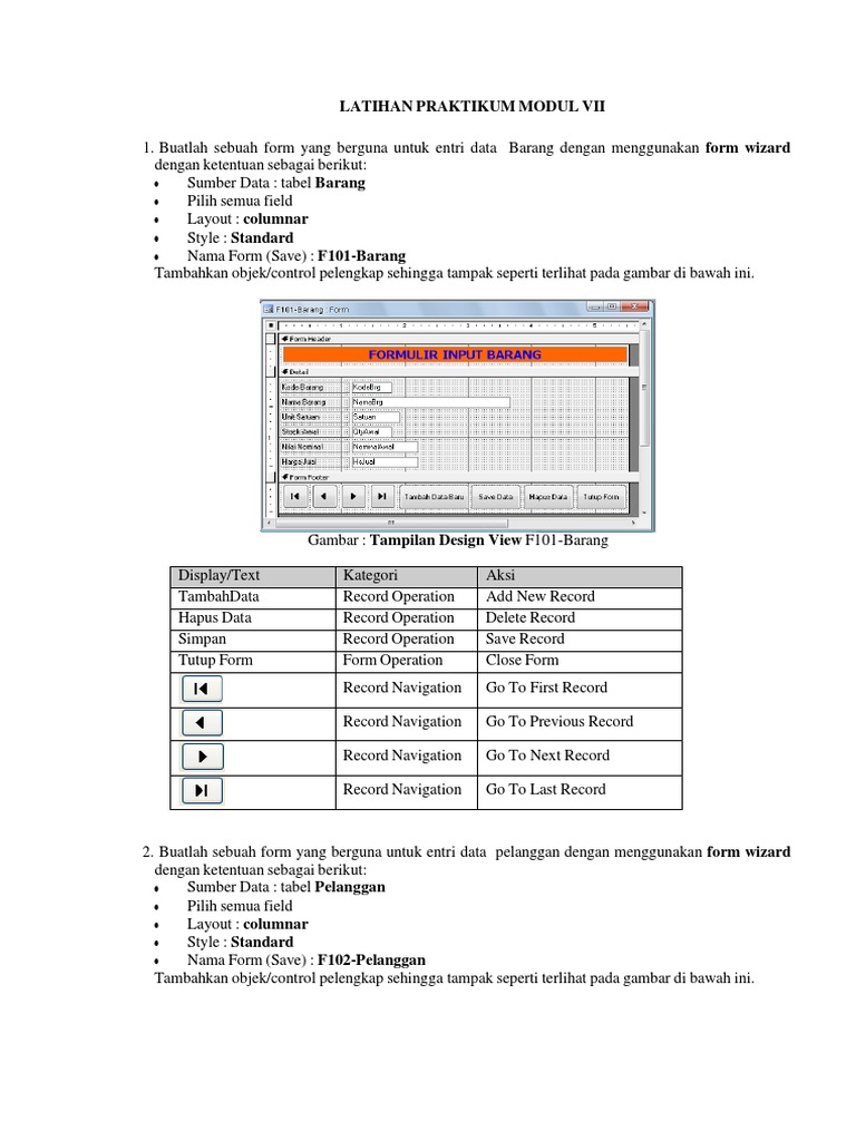 Latihan Praktikum Modul Form | PDF
