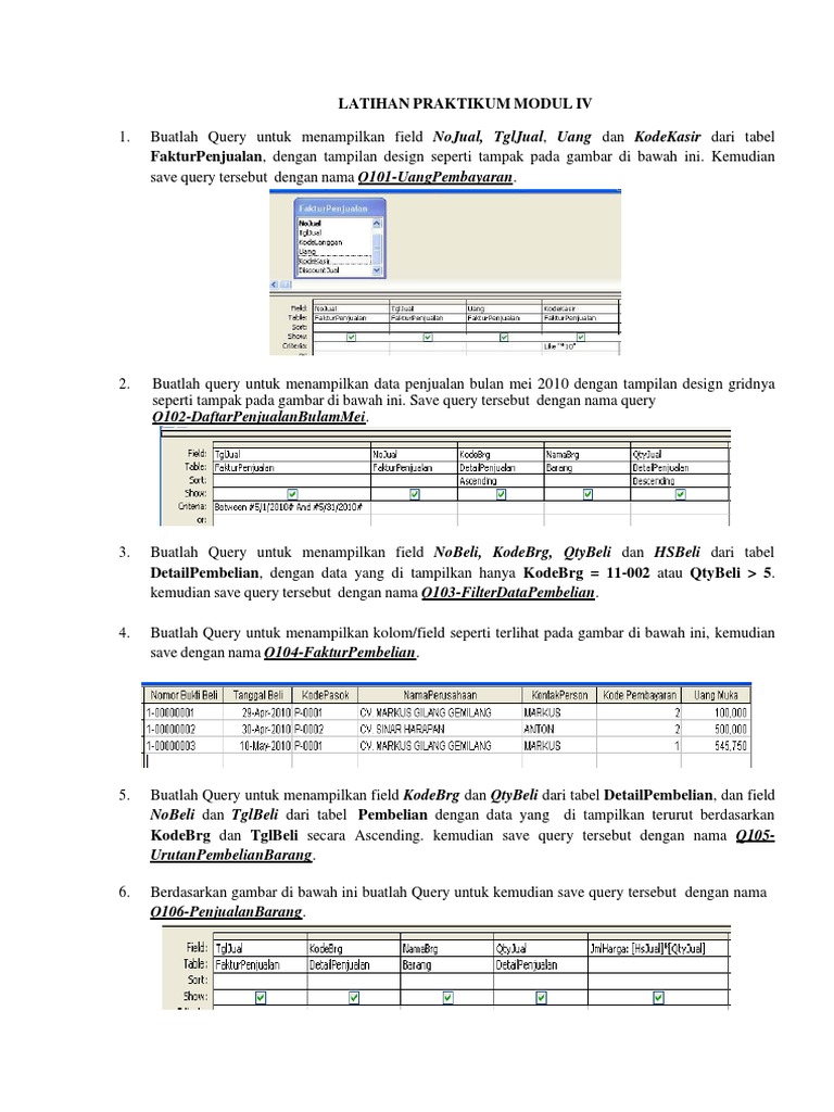 Modul Latihan Query | PDF
