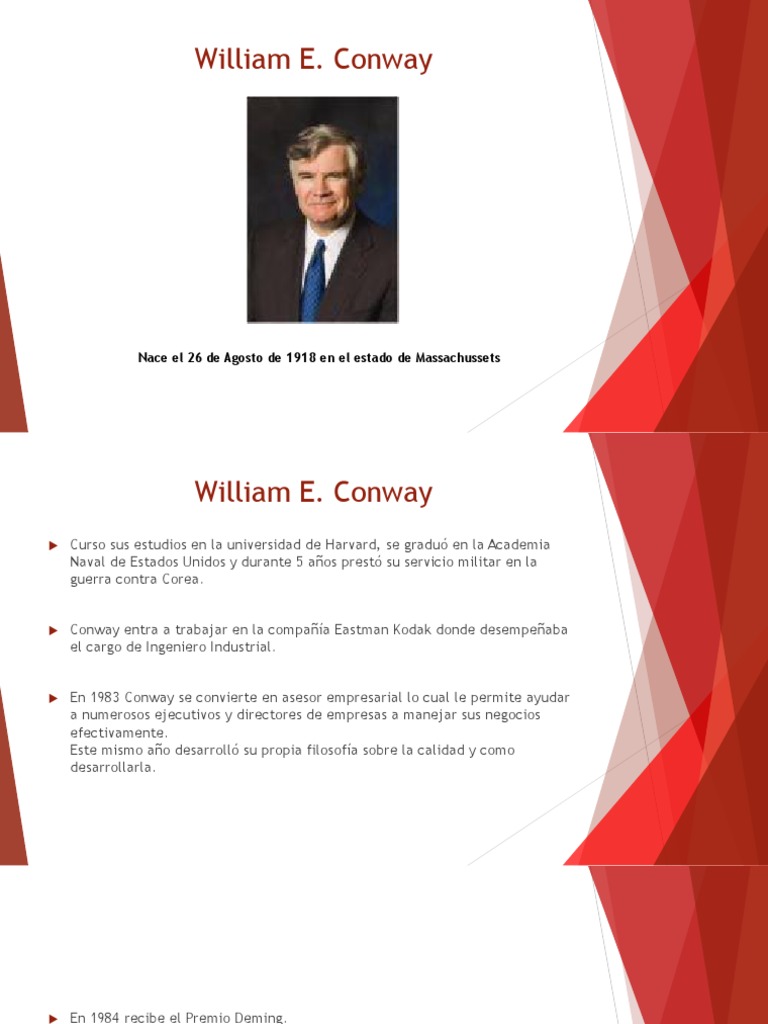 Aportaciones de William E. Conway a la Calidad | PDF | Ingeniería ...
