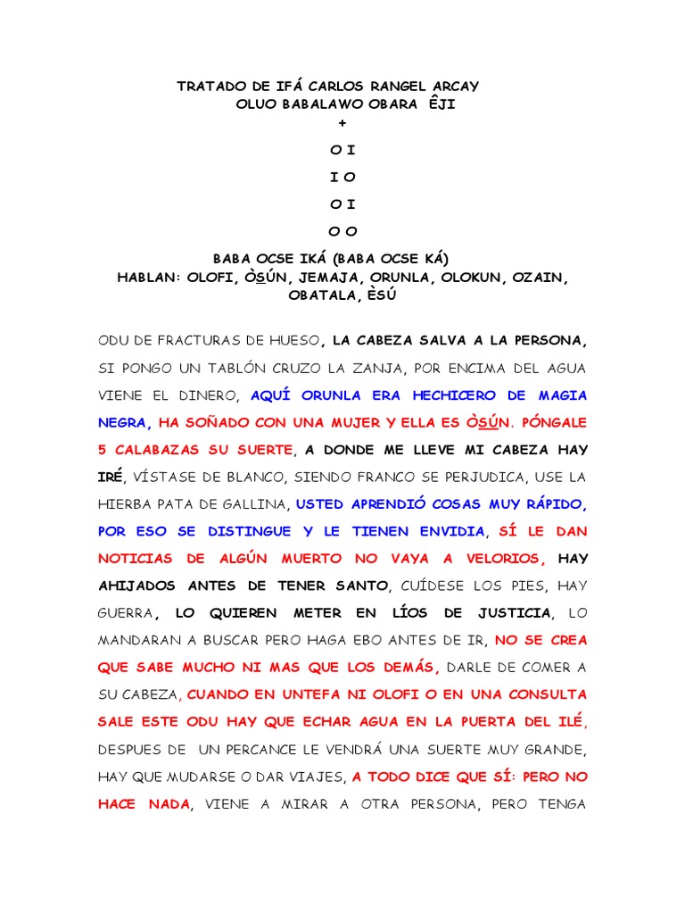 Ose Ika | PDF | Santeria | Religión y creencia