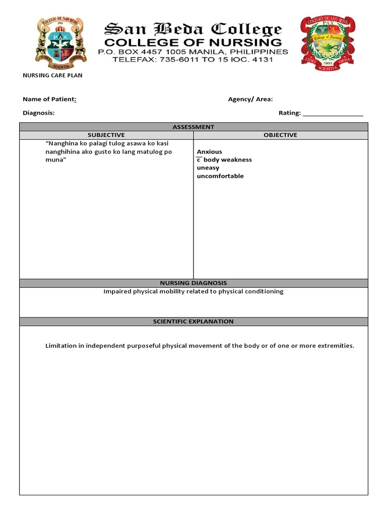 NCP Activity Thing | PDF | Nursing | Psychological Concepts