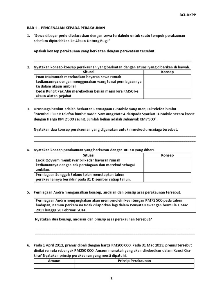 Prinsip Akaun PDF | PDF | Bisnis | Pengelolaan Keuangan & Uang