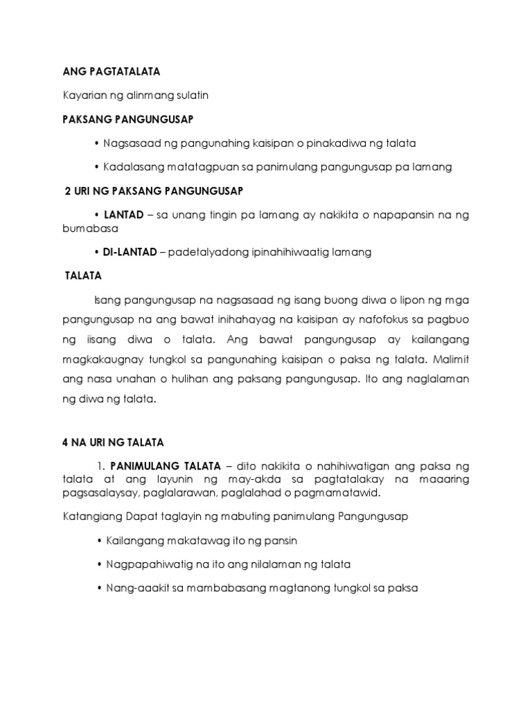 TALATA | PDF