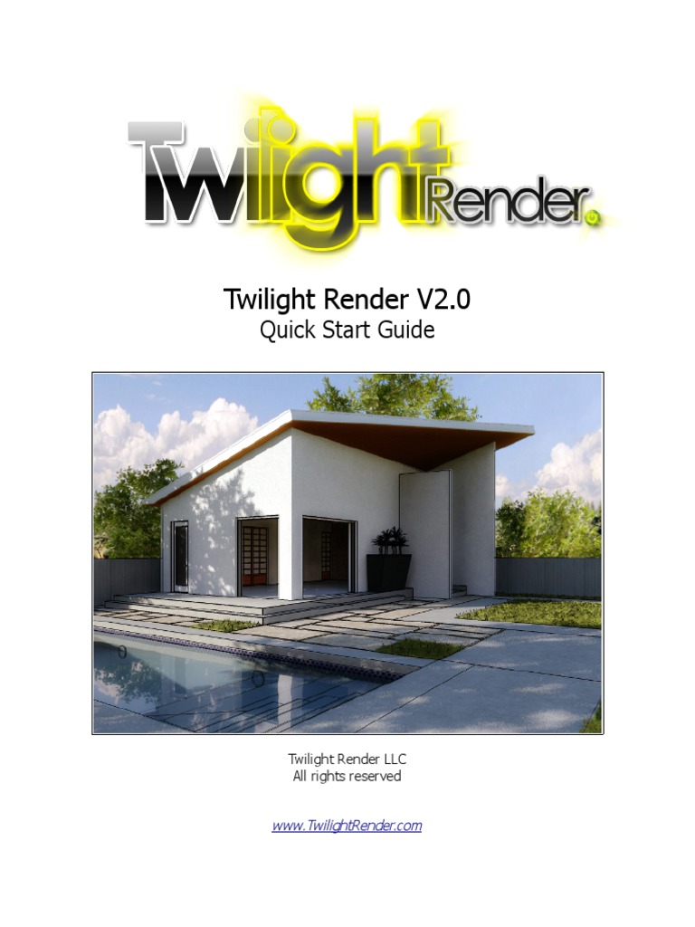 Twilight Render V2.0: Quick Start Guide | PDF | Rendering (Computer Graphics) | Texture Mapping