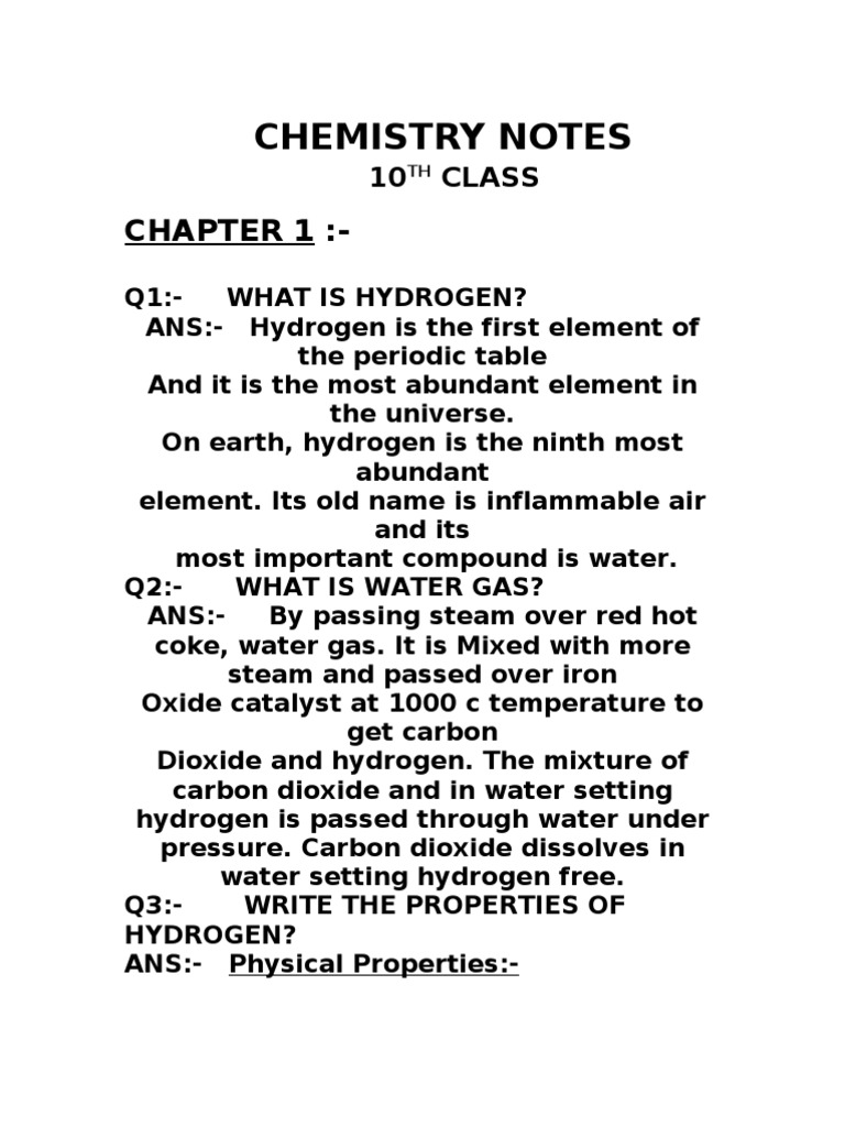 Chemistry Notes | PDF | Art