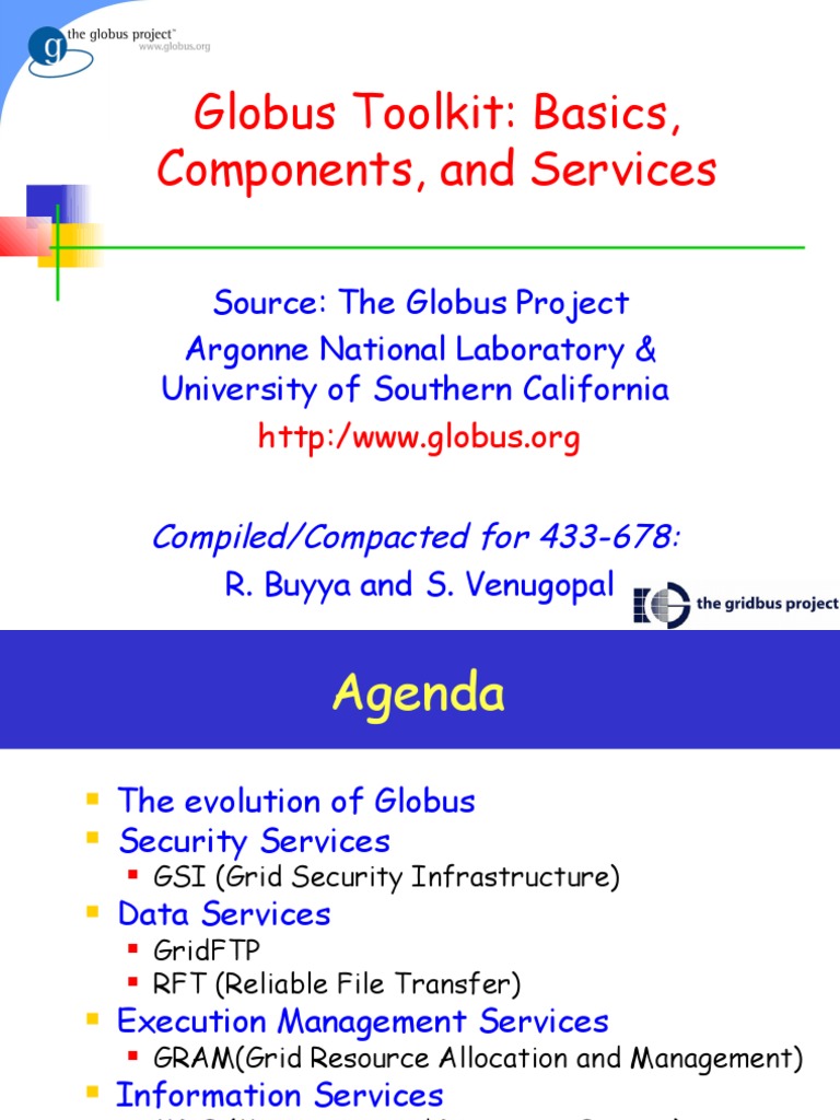 Globus Toolkit: Basics, Components, and Services | PDF | Public Key Cryptography | Grid Computing