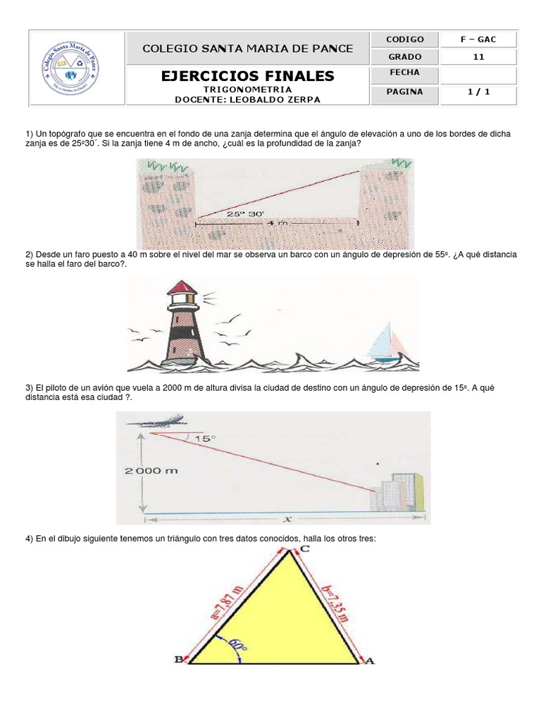 Ejercicios Finales Trigo | PDF