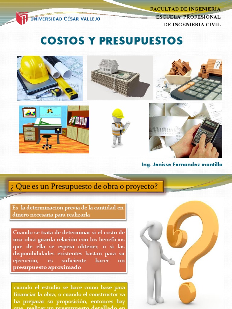 Costos y Presupuestos Diapositivas | PDF | Presupuesto | Costo