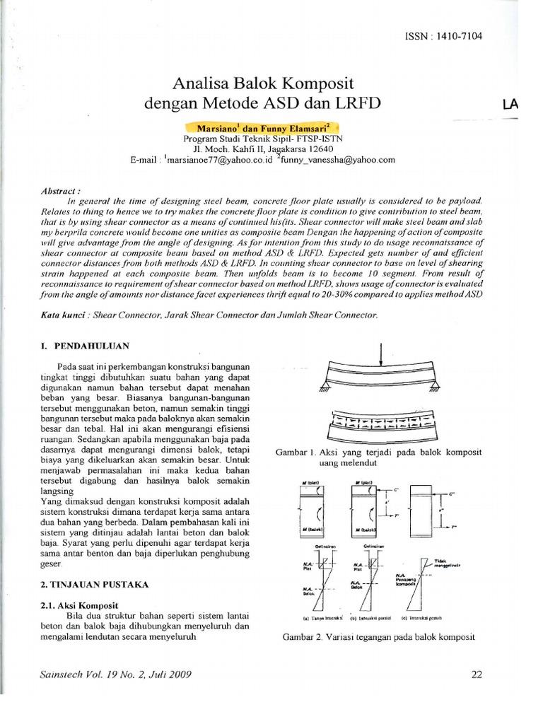 B2-Analisa Balok Komposit Dengan Metode ASD Dan LRFD PDF | PDF