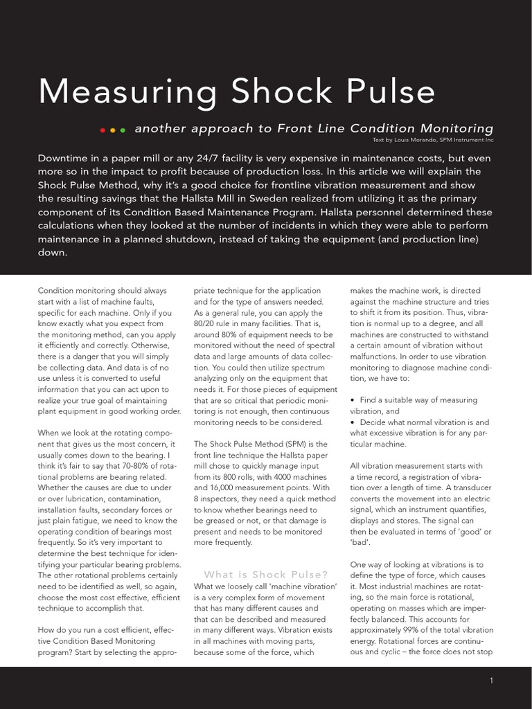 Shock Pulse Measuring | PDF | Amplitude | Resonance