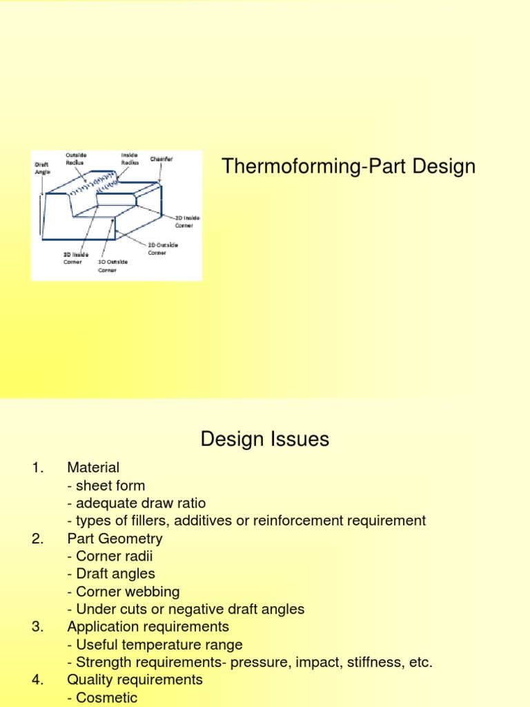 Thermoforming Part Design Guidelines | PDF | Strength Of Materials ...