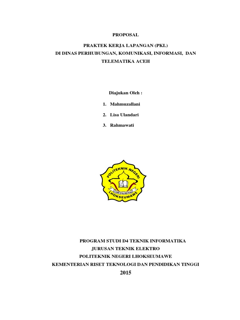Contoh Proposal PKL Dishub | PDF