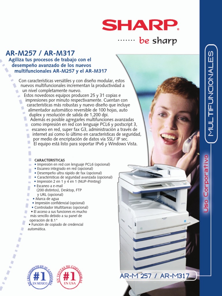 Ficha Tecnica Sharp AR-M257 AR-M317 | PDF | Informática | Tecnología de medios