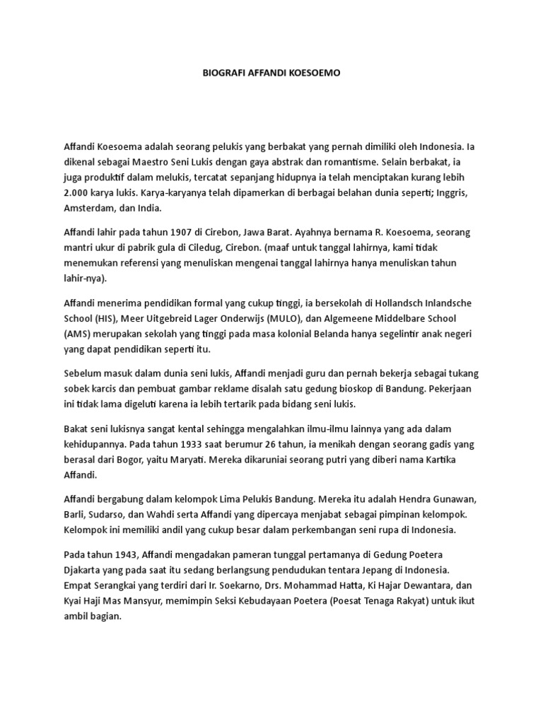 Biografi Affand | PDF