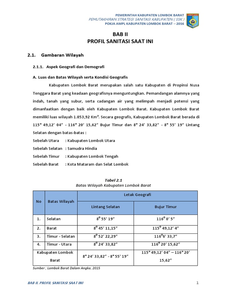 Bab II SSK Lobar | PDF
