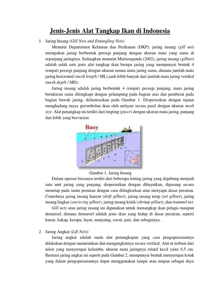 Jenis-Jenis Alat Tangkap Ikan | PDF