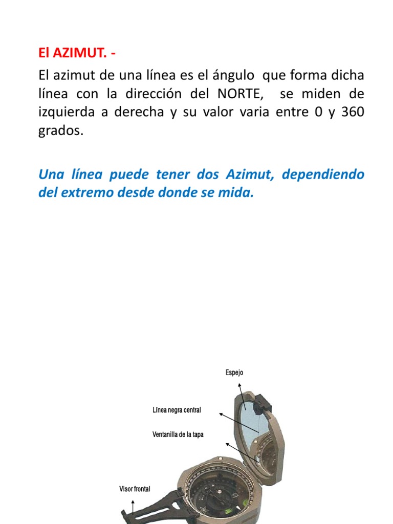 Azimuts y Rumbos | PDF | Azimut | Cartografía