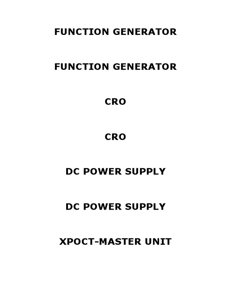 Function Generator | PDF
