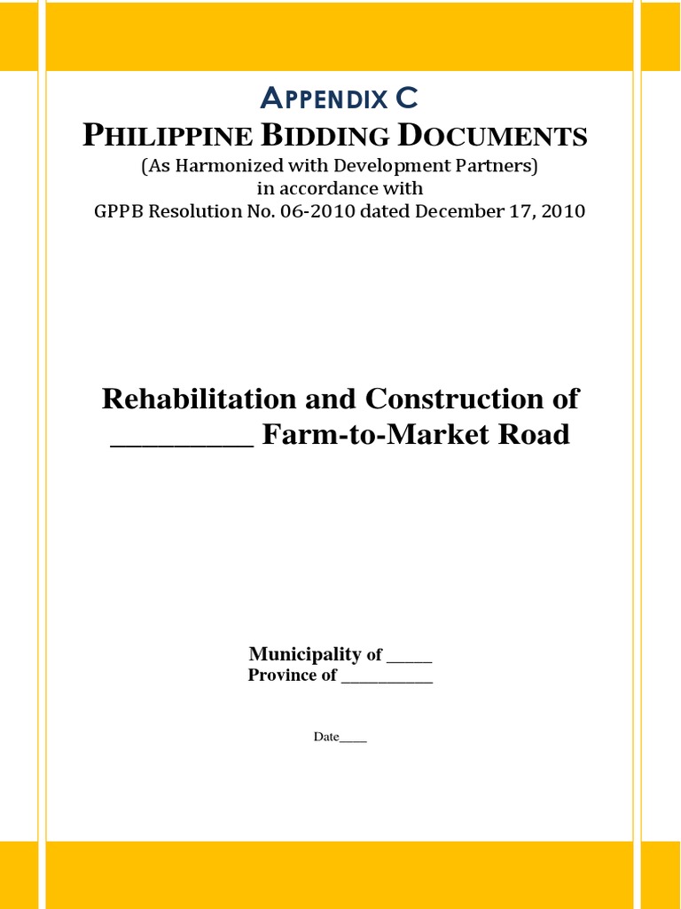 Appendix C Philippine Bidding Documents Sample | PDF | Construction ...