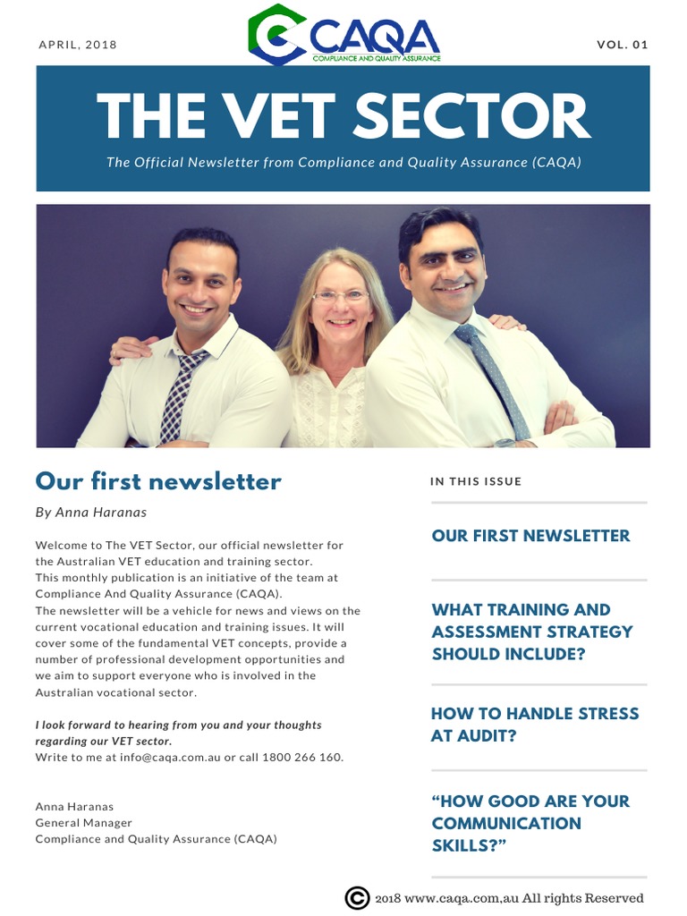 The VET Sector Newsletter - Edition 1, April 2018 | PDF | Vocational ...