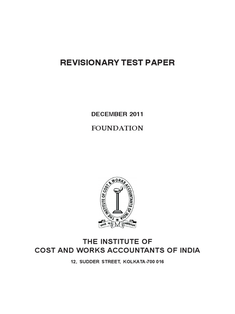 Revisionary Test Paper: Foundation | PDF | Recruitment | Socialization